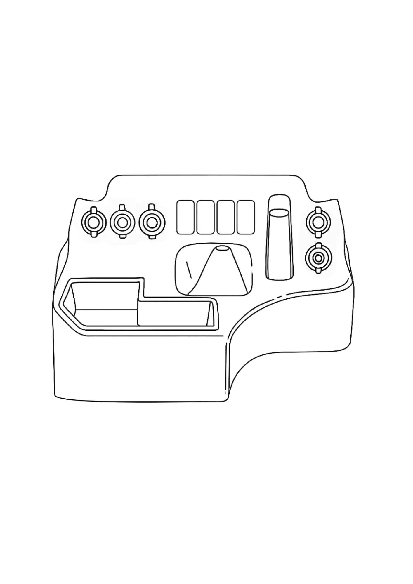 Premium Floor Console - (3) Sockets and (4) Rocker Switch Panel | Troo ...
